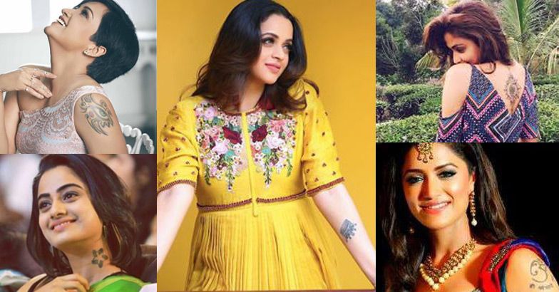 Mollywood ladies and their tattoos | Malayalam actress | Bhavana ...