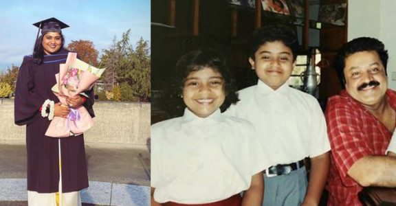 Suresh Gopi's daughter Bhagya graduates. 'You're on my level now ...