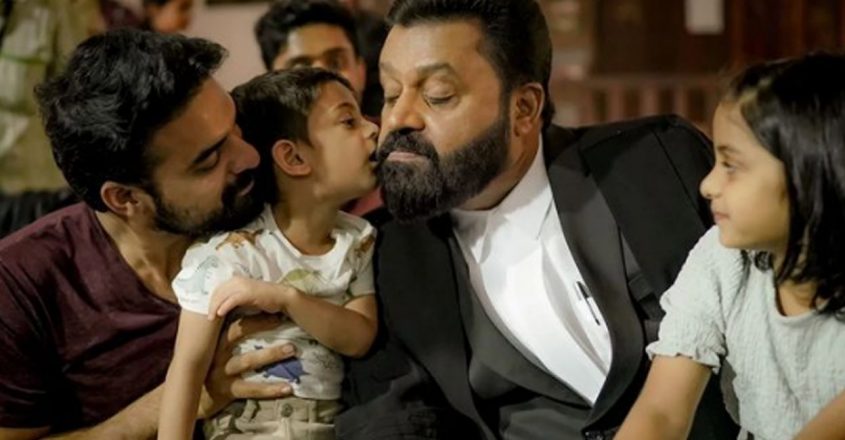 Tovino's son kisses Suresh Gopi on sets of 'TSK'. Photo goes viral