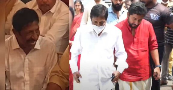 Actor Sreenivasan is all smiles as he attends ‘Hridayam’ producer ...