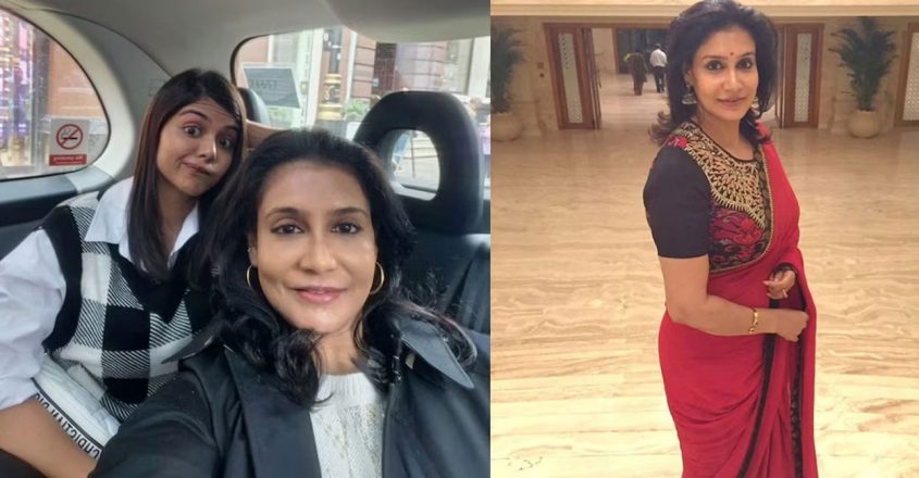 Veteran actor Lizzy spends quality time with daughter Kalyani ...