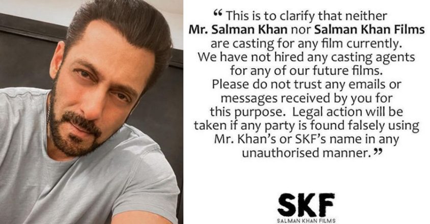 Salman Khan threatens legal action against fake casting agents ...