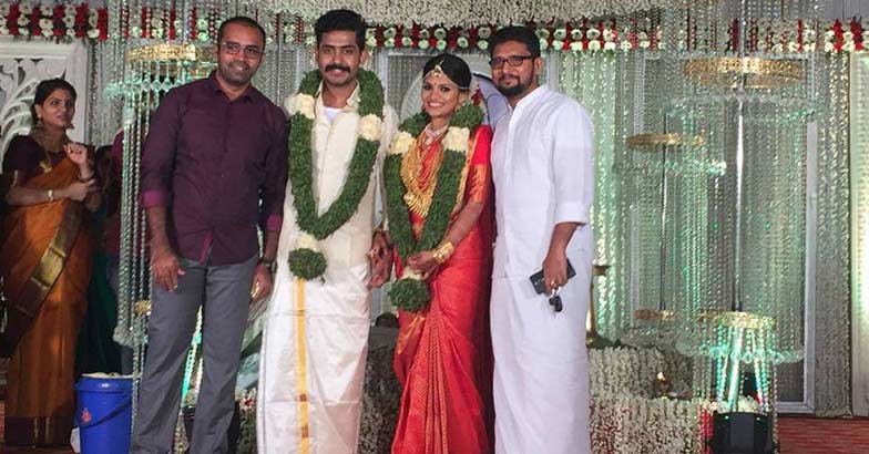 Vinu Mohan Reception Photos Vidhya And Vinu Mohan During Anu Mohan And