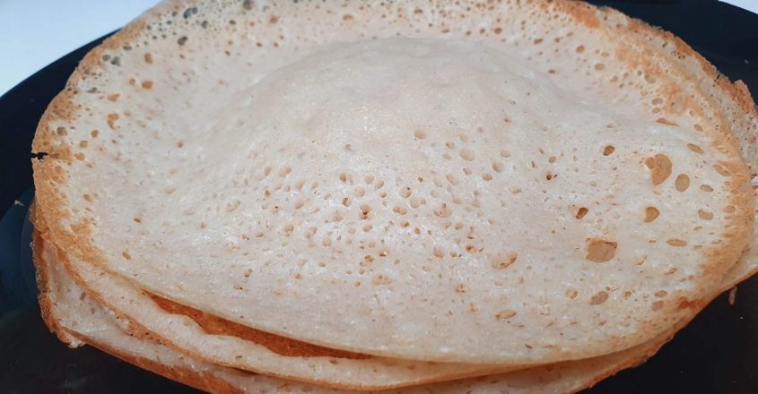 Palappam with a twist! Check out this soft and fluffy wheat version ...