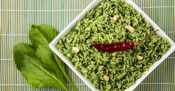 Add a hint of colour to your lunch menu with this palak rice | Recipe ...