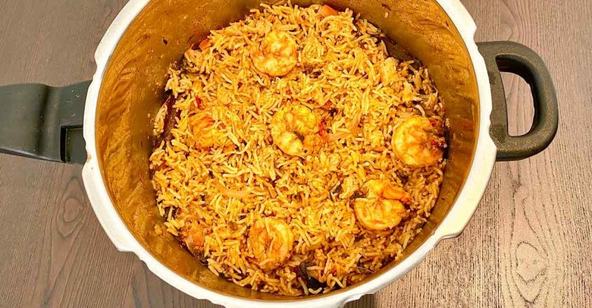 Prawn biryani flavoured with raw mango, gooseberries and more. Here's ...
