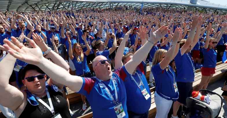 Iceland fans warm up with Viking clap | Iceland | Viking Clap | World ...