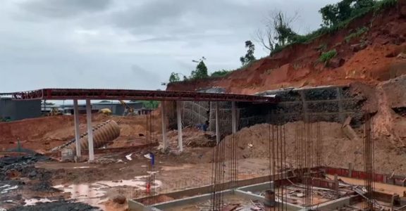 Massive landslip alongside Edavanna-Koyilandy road