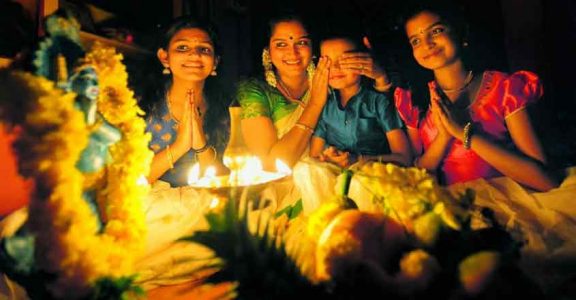 Setting a perfect 'Vishukkani' to herald prosperity and fortune