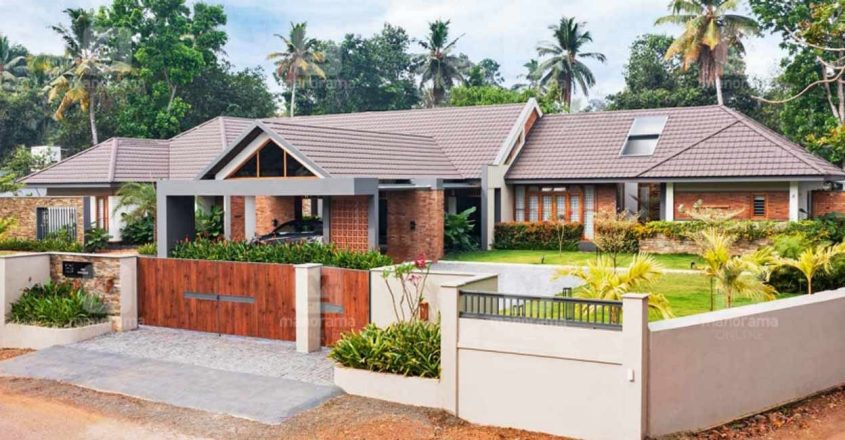 Epitome of luxury spread over a single-storey mansion in Kollam ...