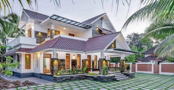 Impressive tropical designs grace this contemporary Edappal house ...