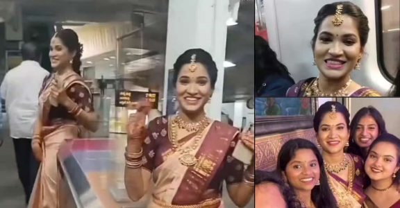 Bengaluru bride's detour through metro rail to avoid traffic block goes viral | Lifestyle News ...