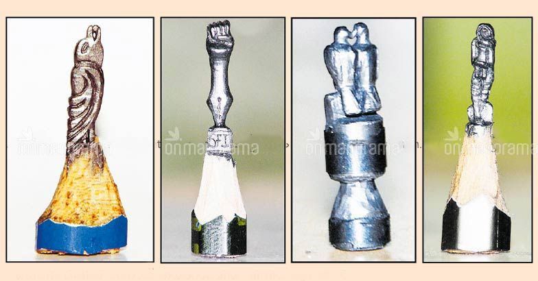 Meet Manoj who creates sculptures out of pencil lead | Pix