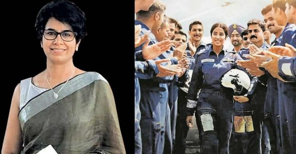 Is Gunjan Saxena IAF's first woman pilot to fly in combat?