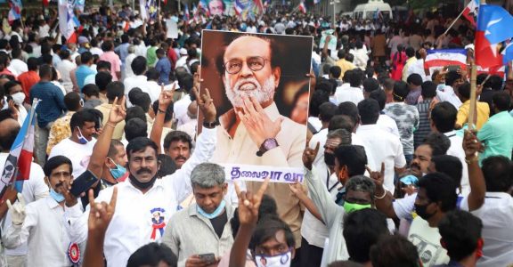 Rajinikanth fans stage protest seeking his political entry | India News ...