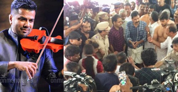 The final note: Balabhaskar bows out with his favourite violin ...