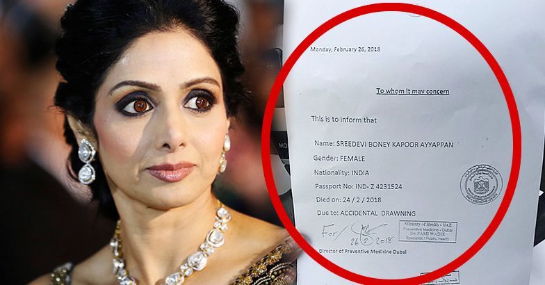 Sridevi drowned, traces of alcohol in blood: autopsy report | Sridevi ...