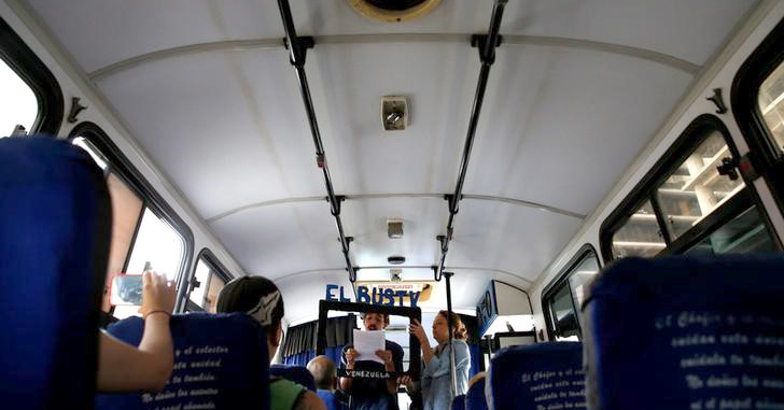 Venezuelan activists 'broadcast' live on buses to reach new viewers ...