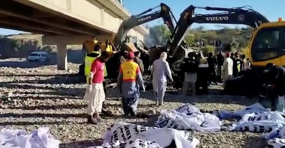 Bus falls into ravine, catches fire in Pakistan; at least 41 dead